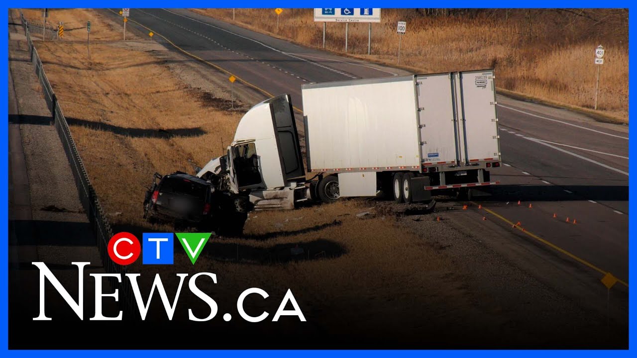 Highway 401 closed for several hours following fatal crash - YouTube