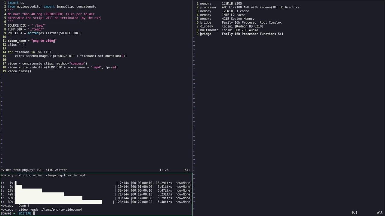 Moviepy: Convert PNG To Video, Example - YouTube