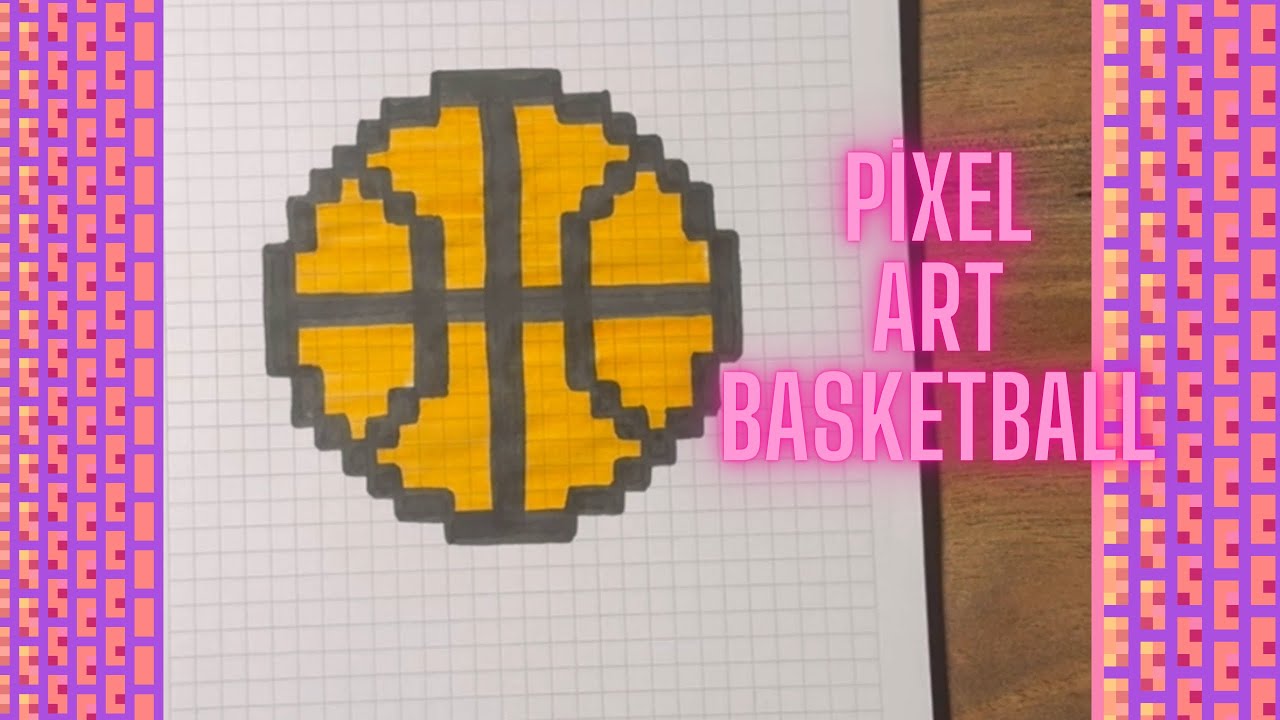 Pixel art idea ️ How to draw pixel art / How to draw pixel basketball 🏀 ...