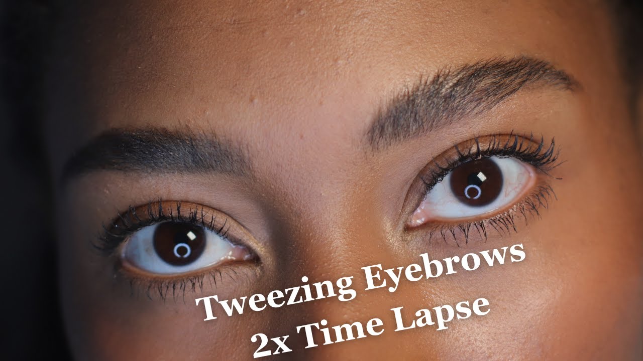 EYEBROW Tweezing Time Lapse | Calming w/ No Words - YouTube