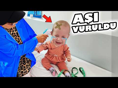 ASEL MİRA BİR YAŞ AŞISINI VURULMAYA GİTTİ ! ÜÇ TANE AŞI YAPTILAR ÇOK AĞLADI !! BAHAR BANU ALYA !!