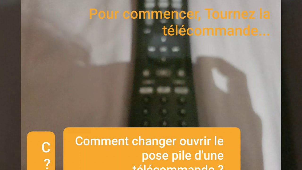 Comment ouvrir le pose pile d'une télécommande ? - YouTube