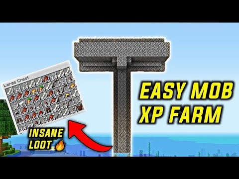 MINECRAFT PE-How to make easy Exp farm/Mob Spawner/Beginners/Version-1. ...
