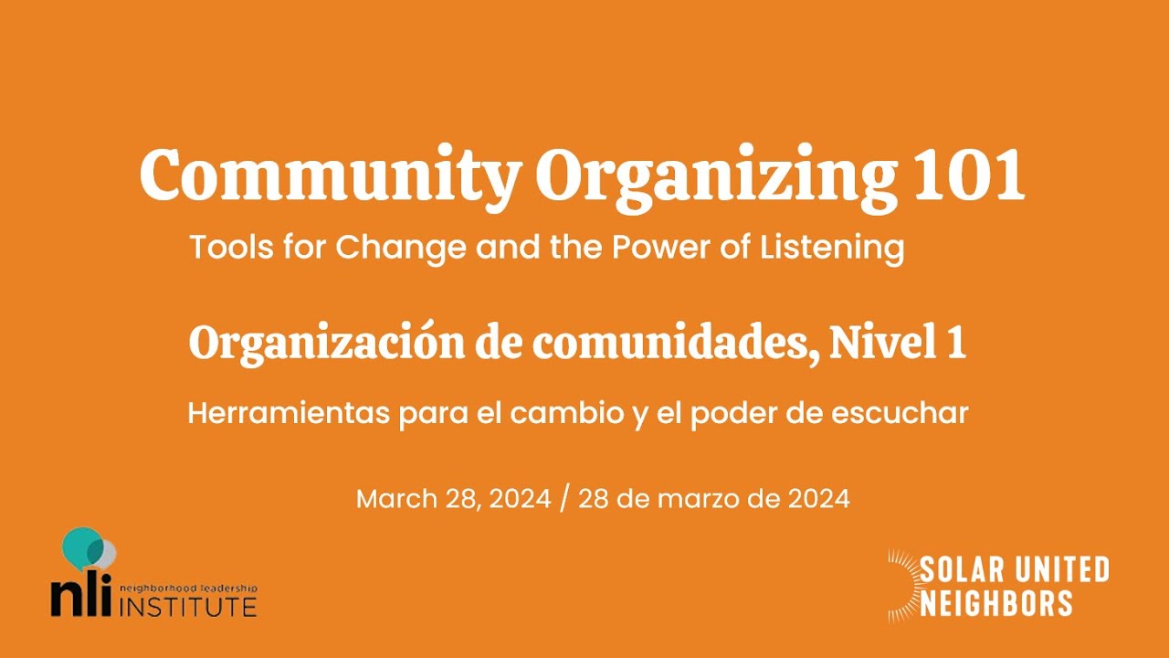 Community Organizing 101: Tools for Change and the Power of Listening ...
