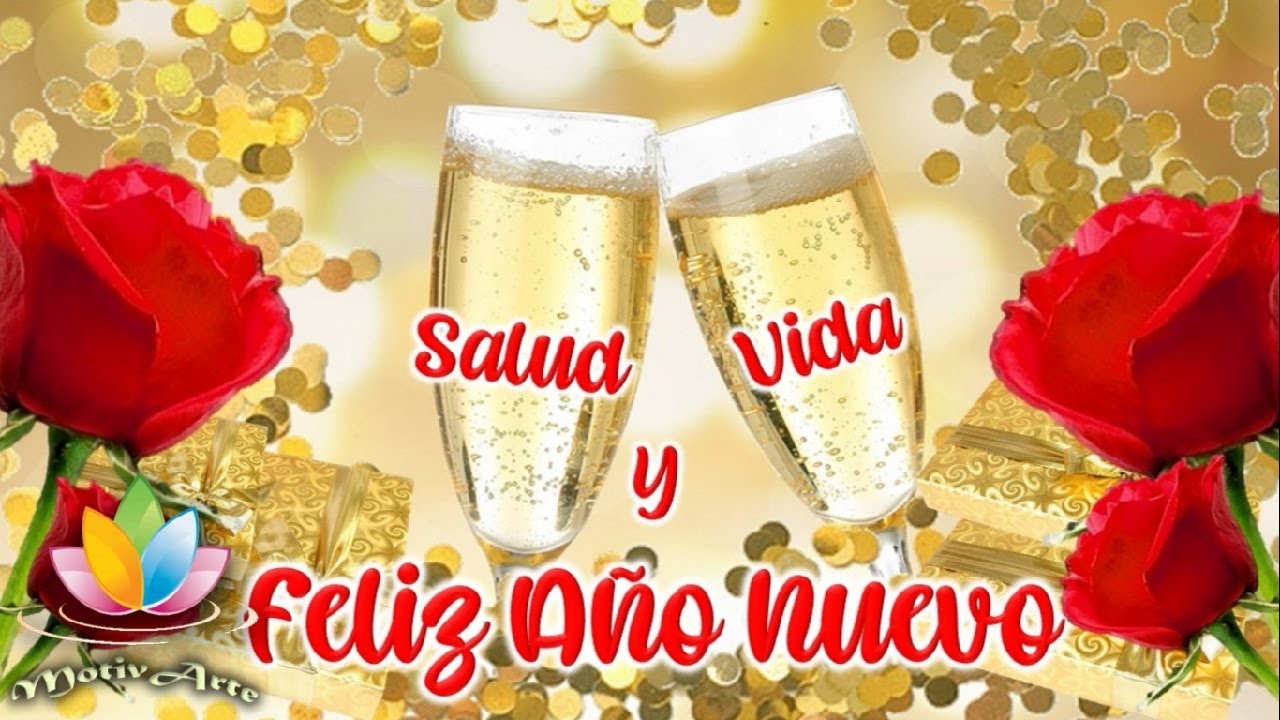Feliz Año Nuevo Para Ti Felicitaciones Año Nuevo Y Despedida De La