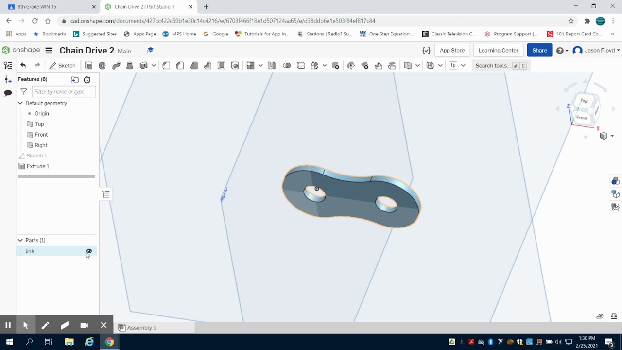 Creating a Chain Onshape PLTW - YouTube