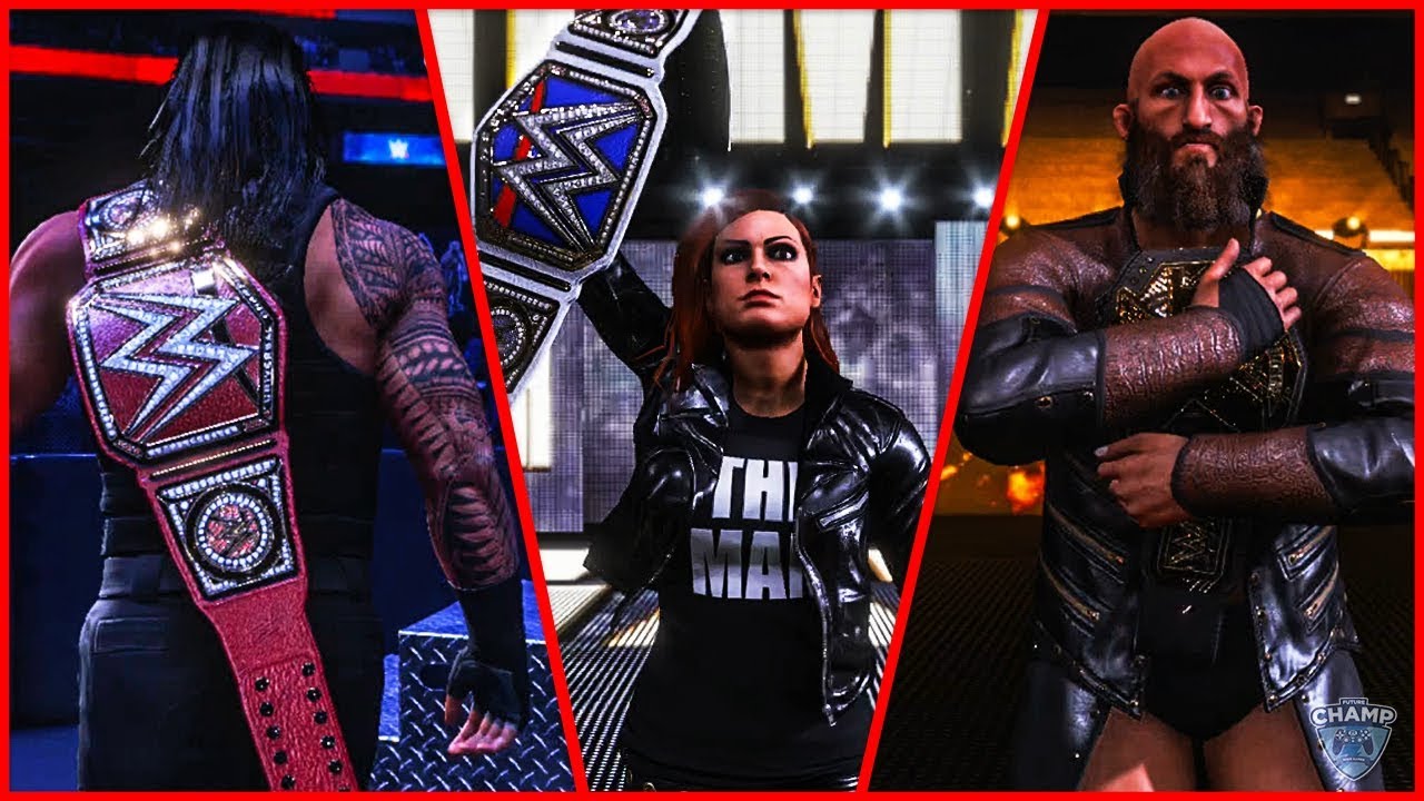 WWE 2K20 - Amazing NEW Championship Entrances Ft. Roman Reigns, Ronda ...