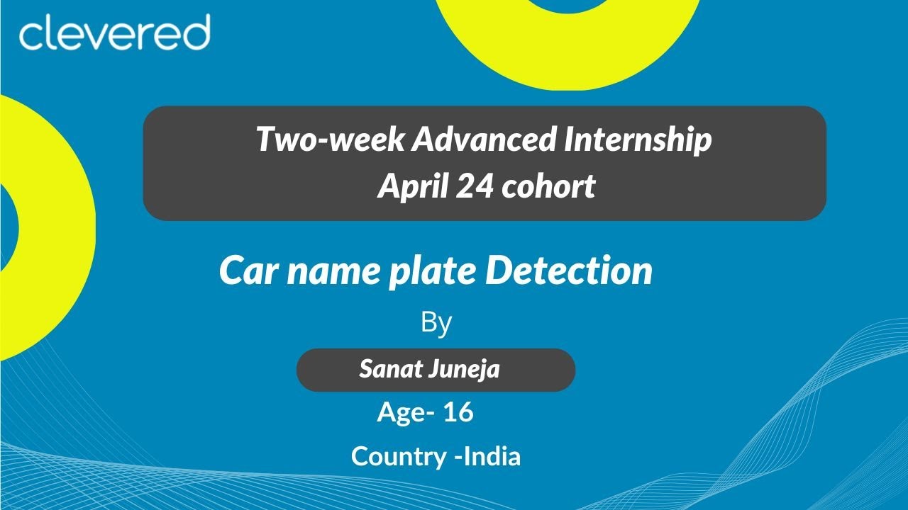 Car Name Plate Detection | Two Week advanced Internship April 24 Cohort ...