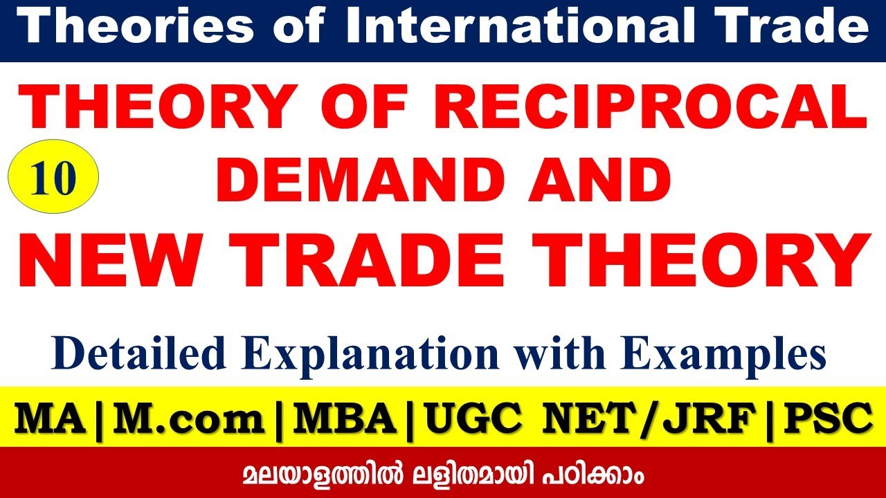 Theory of reciprocal demand|New Trade Theory | International trade ...