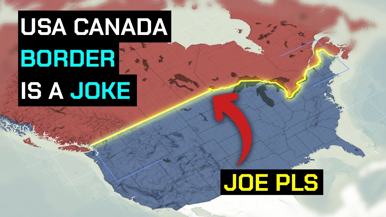 Why USA and CANADA border is a joke? - YouTube