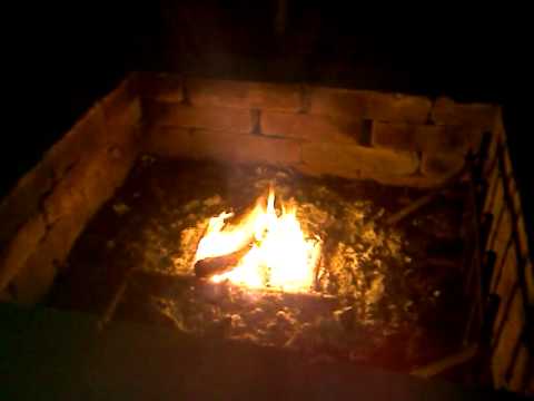 Forced air fire pit. - YouTube