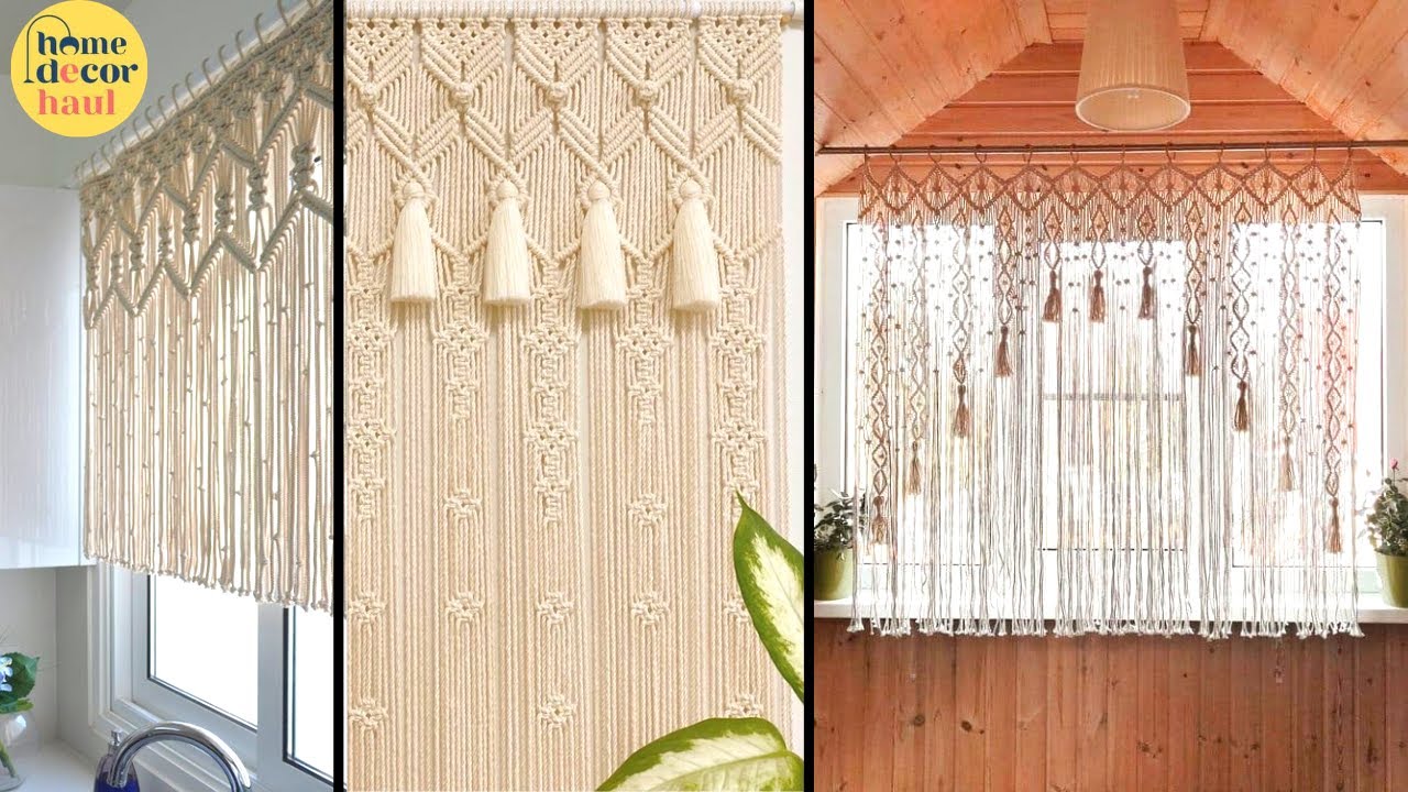 Macrame Curtain Designs For Special Interior Looks | Macrame Parda ...
