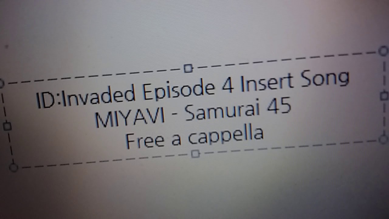 ID:Invaded Episode 4 Insert Song - Samurai 45 - MIYAVI Free a cappella ...