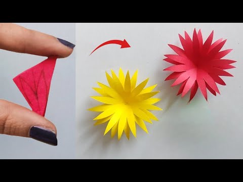 Very Easy Paper Flower Making|Flower Making Step by Step|DIY Flower ...
