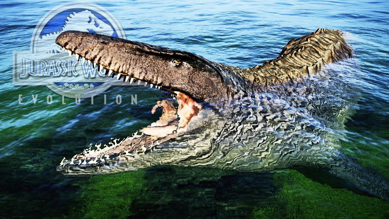 RECINTO DEL MOSASAURUS Y LAGUNA CON MOSASAURUS REAL! Dinosaurio marino ...