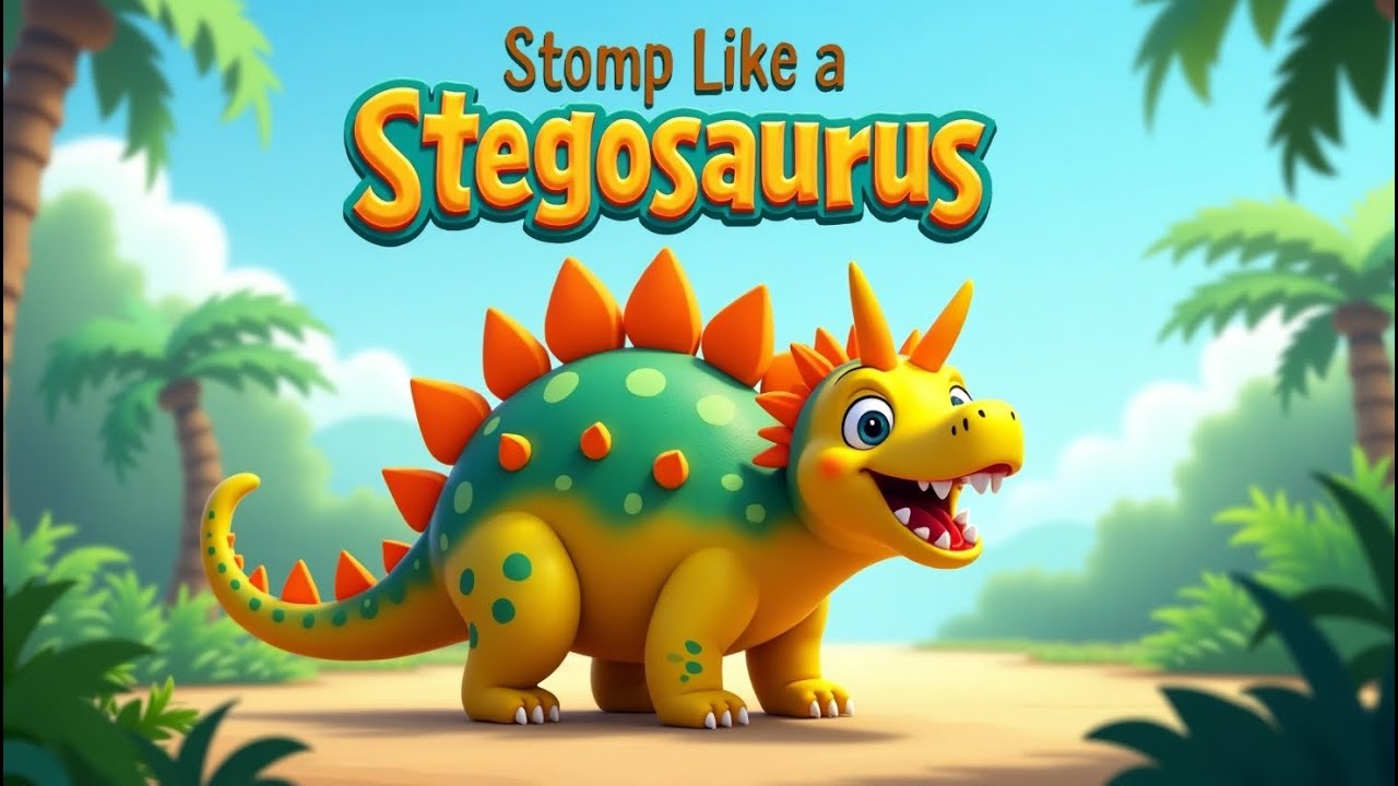 🦕 Stomp Like a Stegosaurus | Dinosaur Dance Song for Kids | Fun Action ...