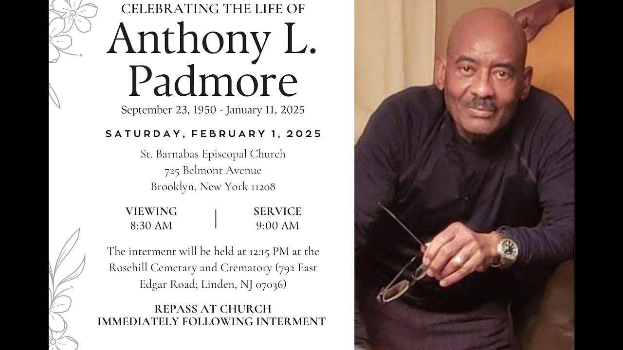Celebrating The Life Of Anthony Padmore - YouTube