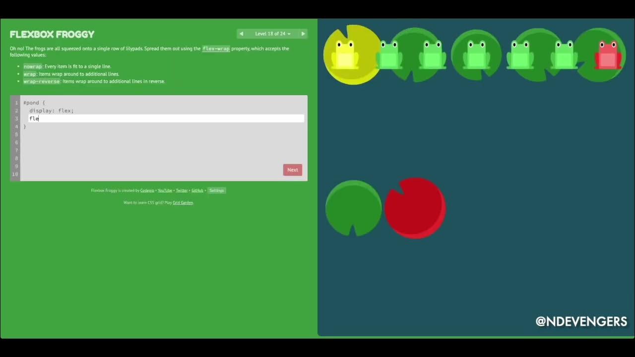 [Solution Walkthrough] CSS Learning Game - Flexbox Froggy (No Commentary) - YouTube