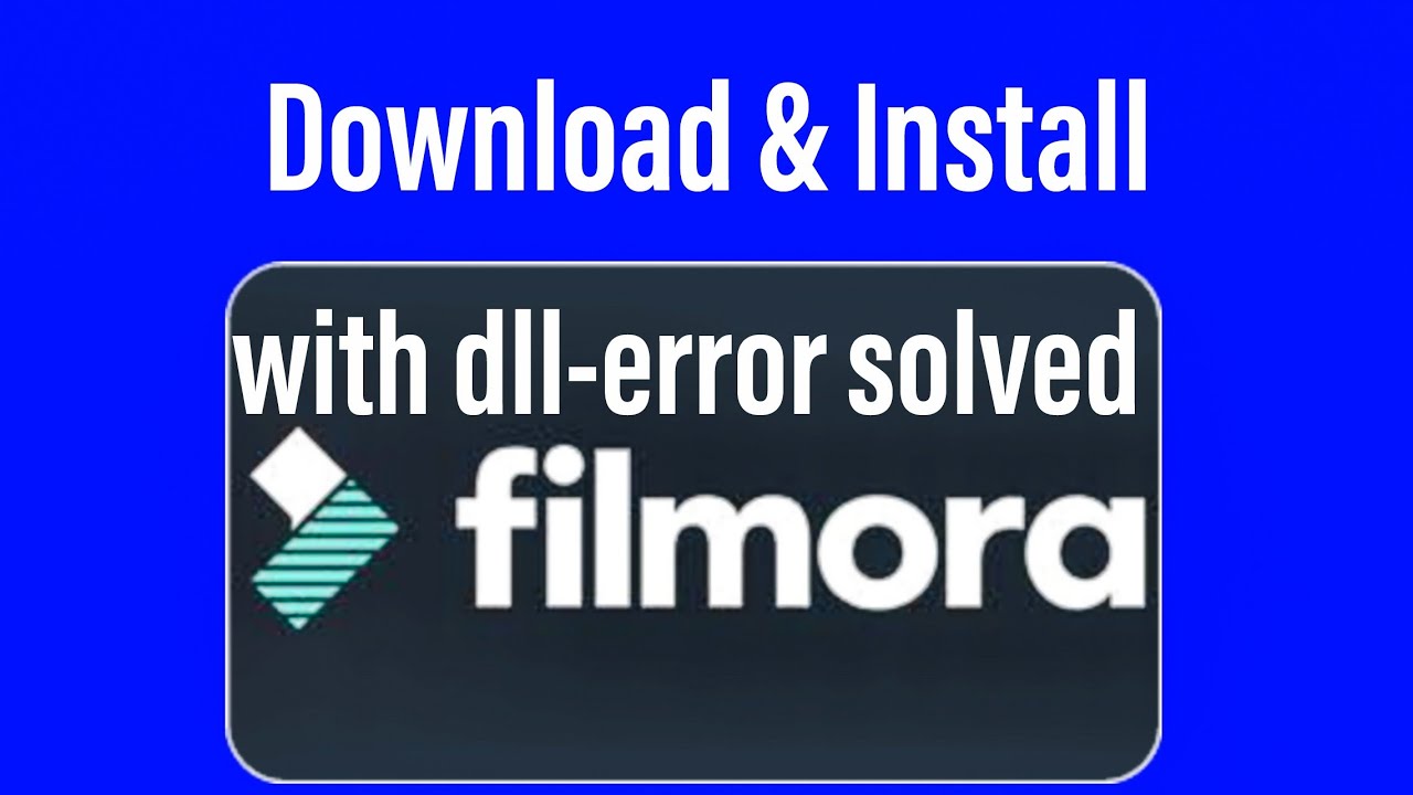 How to download | & | install | Filmora 8 [Dll-error solved] - YouTube