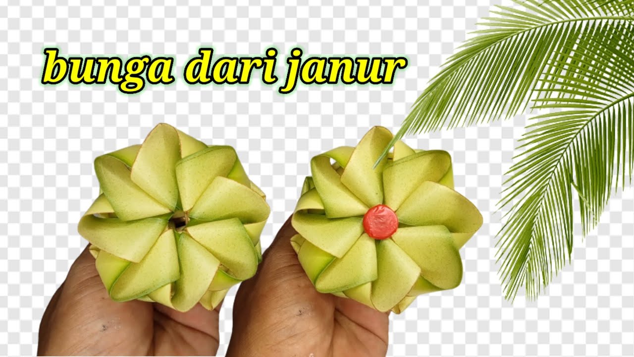 cara buat bunga dari janur - YouTube