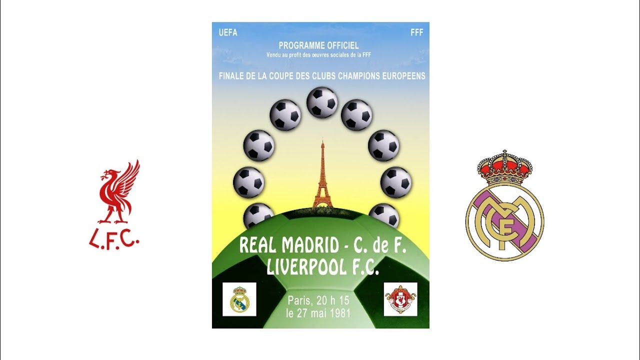1981 UEFA European Cup Final, Liverpool vs Real Madrid - YouTube