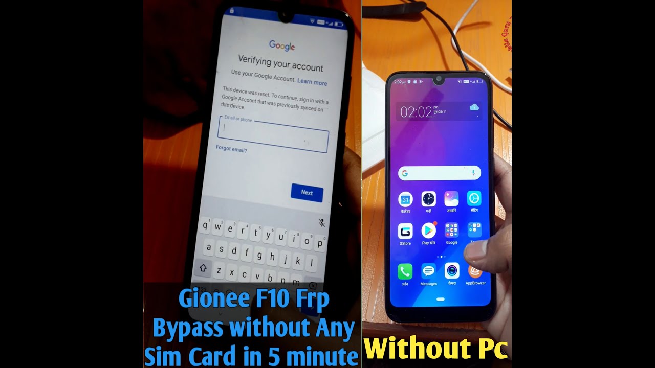 Gionee F10 Frp Bypass without PC in 5 minutes || without Sim Card ...