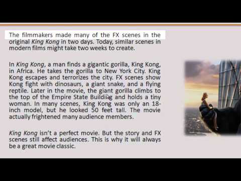 READING (111) - Ch-2 - Text - 1 : King Kong: A Movie Classic