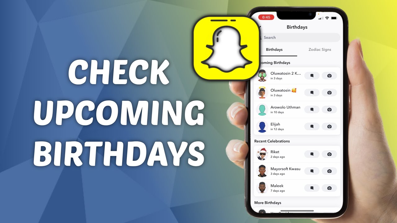 How to Check Upcoming Birthdays on Snapchat - YouTube