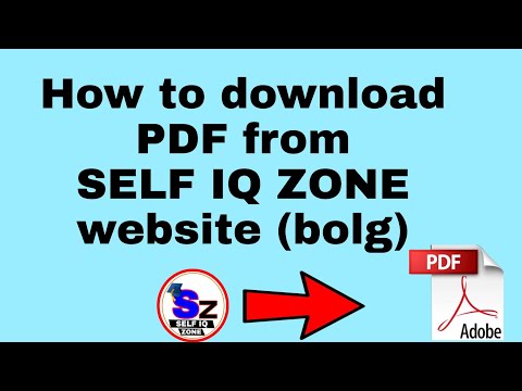 How to download PDF file from SELF IQ ZONE website (Blog) ? process of downloading in Hindi