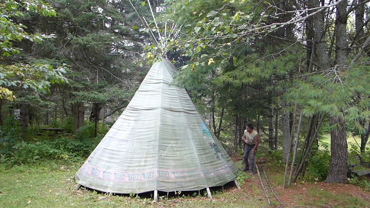 Taking the Tipi cover off - YouTube