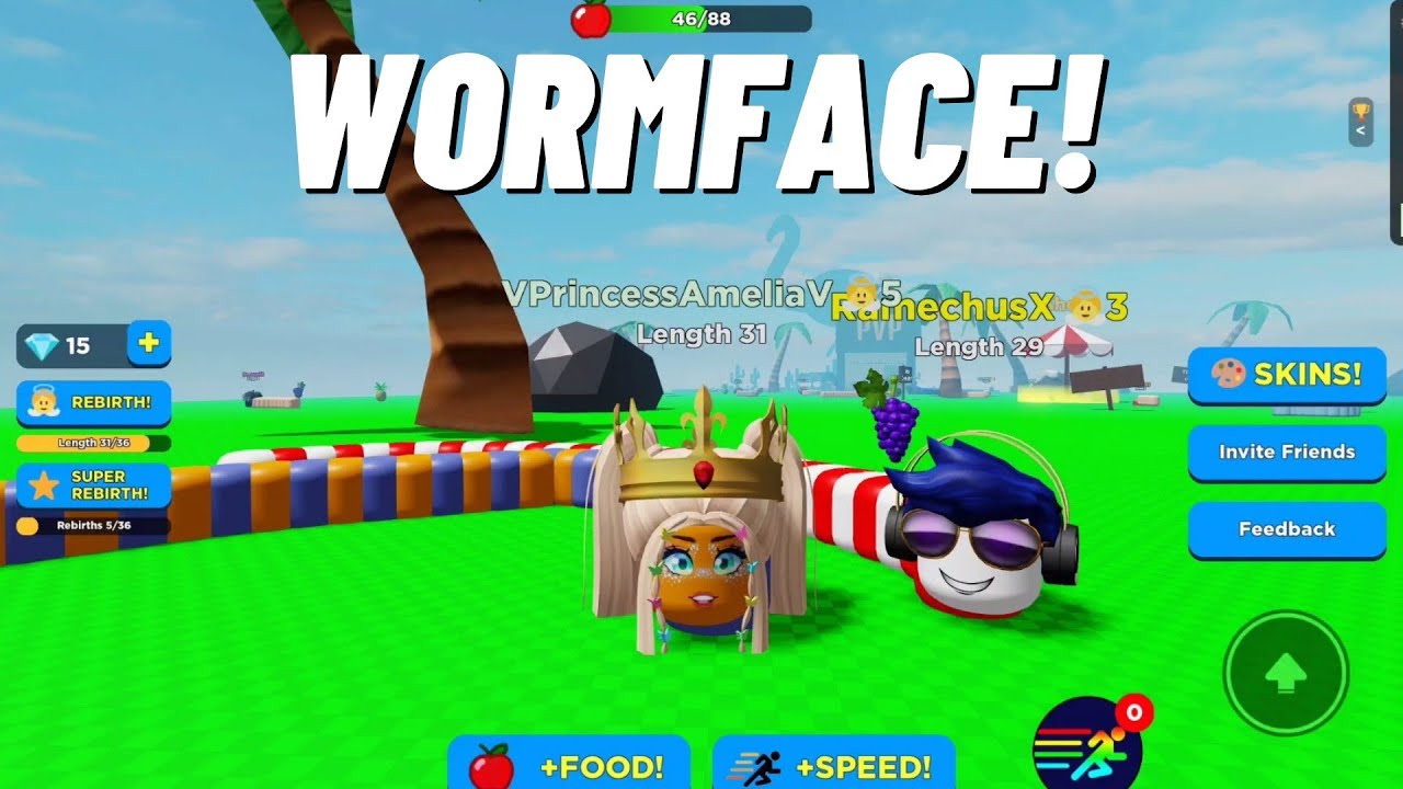LET'S PLAY WORMFACE ON ROBLOX! EAT / GROW / FIGHT AND BECOME THE BEST ...