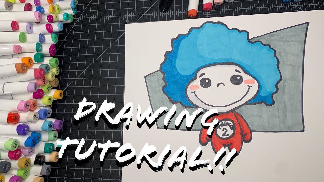 HOW TO DRAW THING 1 & THING 2!! (Chibi Thing 2 Drawing) Dr. Seuss Day ...