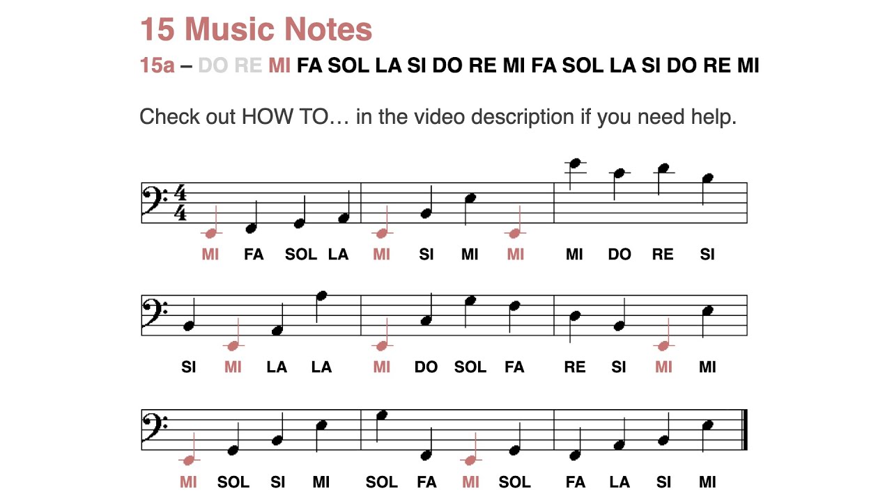 Bass clef (F clef) step-by-step: Learn how to read the note MI in 2 ...