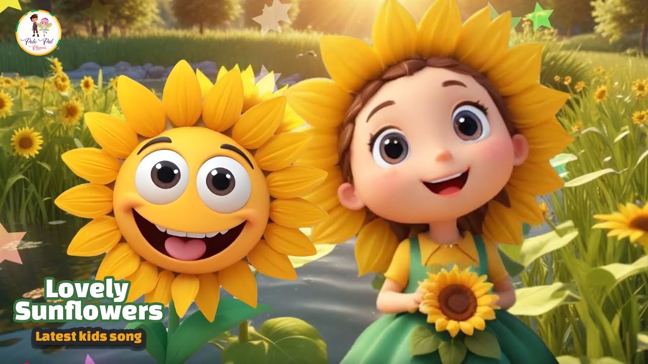 🌻🎵 Lovely Sunflowers Kids Song | Fun & Educational Nursery Rhyme ☀️🌼# ...