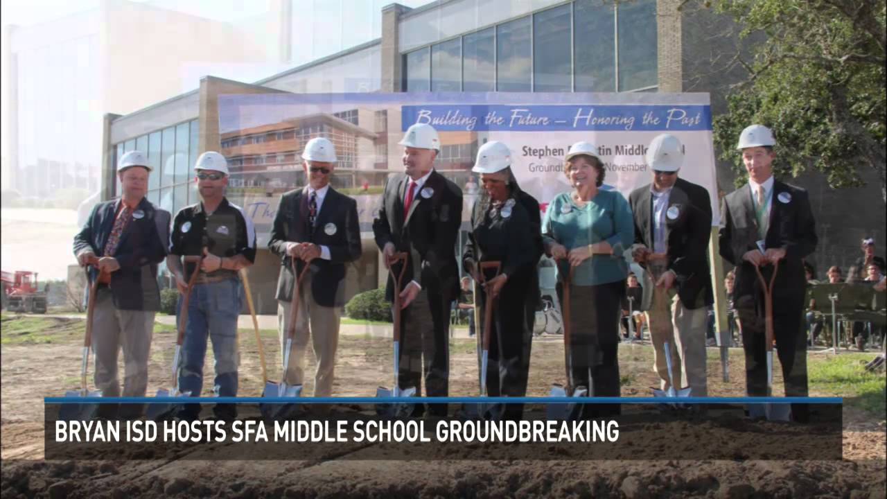 Bryan ISD hosts SFA middle school groundbreaking - YouTube