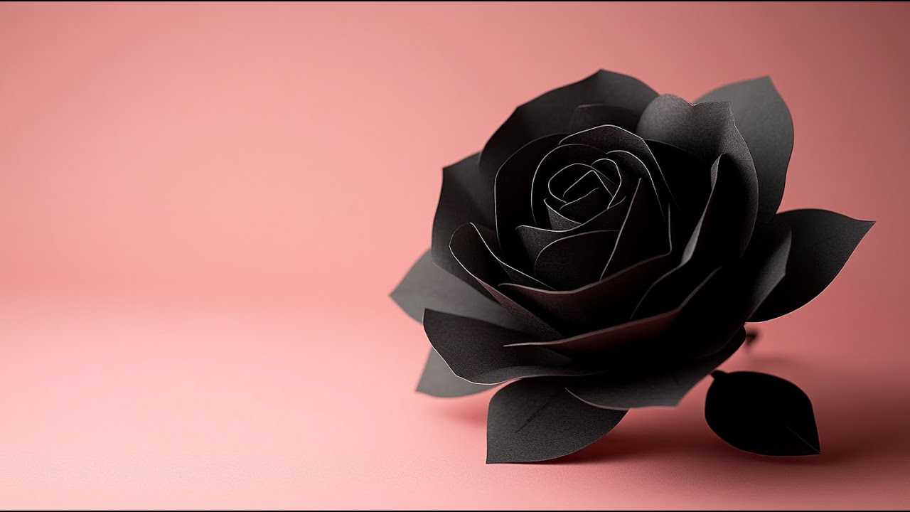 EASY Paper Rose Head Craft (Time-lapse Start to Finish) - YouTube