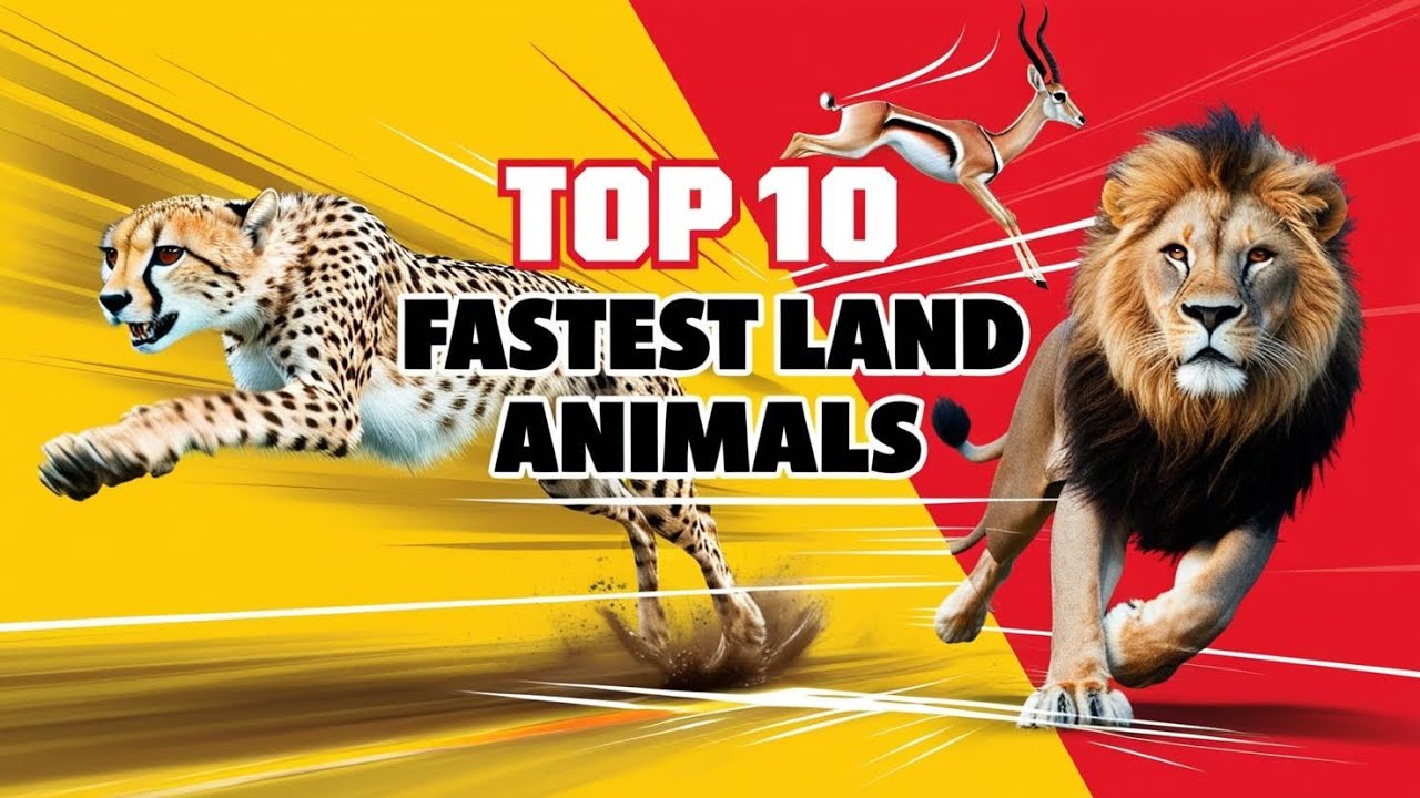 Top Ten Fastest Land Animals! - YouTube