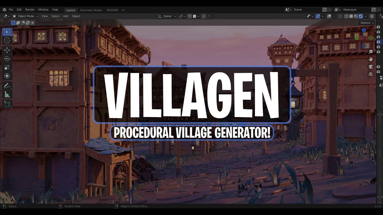 Villagen - Advance Blender Village Generator! - YouTube