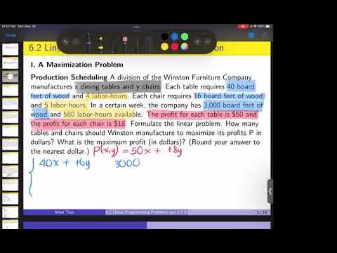 Section 6 2 Linear Programming (F2022) - YouTube