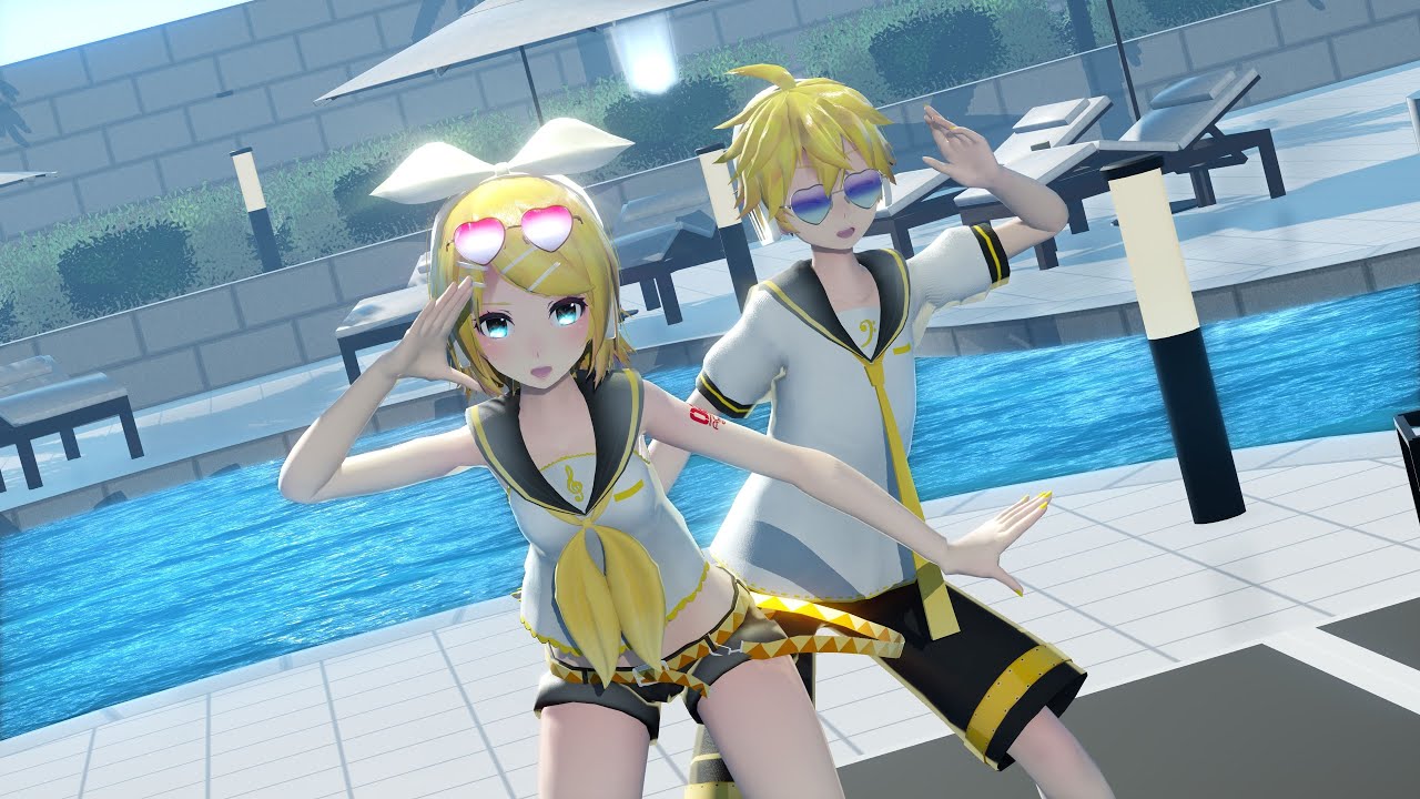 [MMD] Bubblin [Tda Rin&Len] (Summer Present) - YouTube