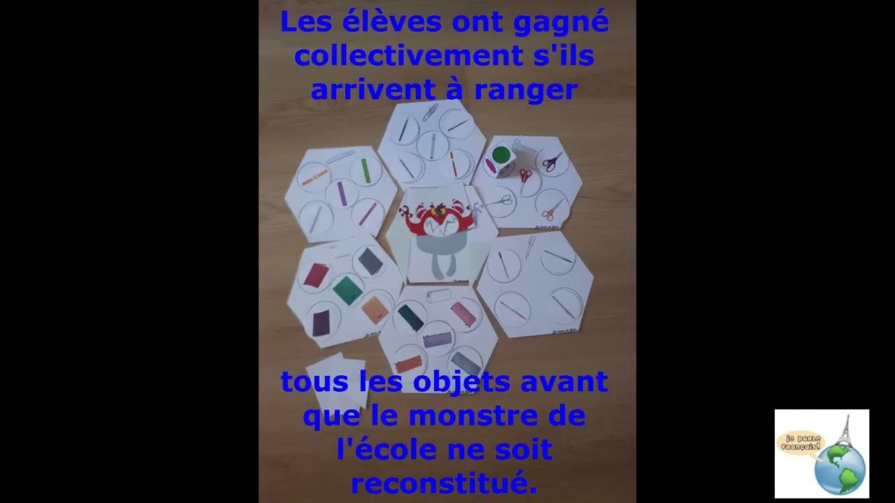 Jeu coopératif en séance de langage : le monstre de l'école - YouTube