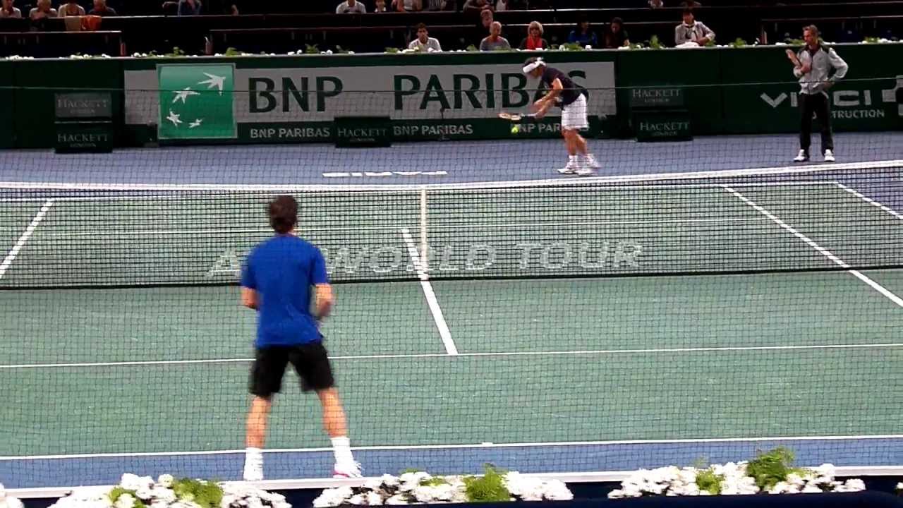 David Ferrer - Huge practice session @ Paris Bercy 2012 HD - YouTube