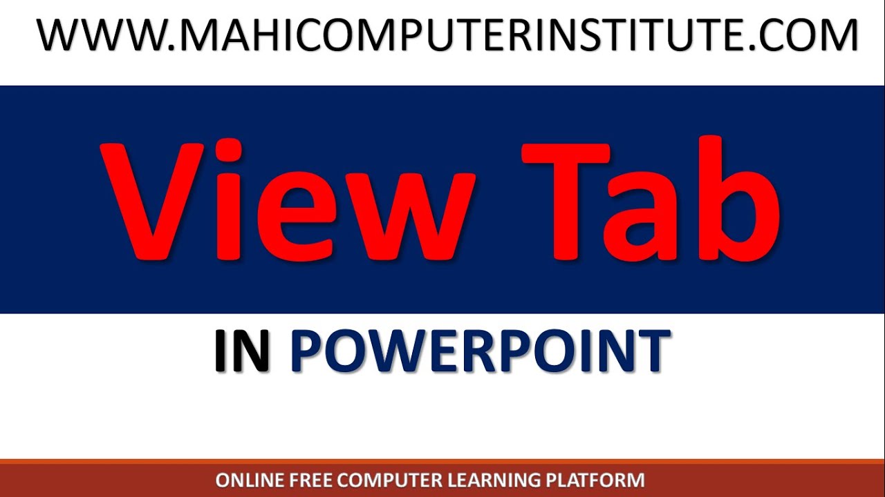 View Tab in Powerpoint | View in ppt | - YouTube