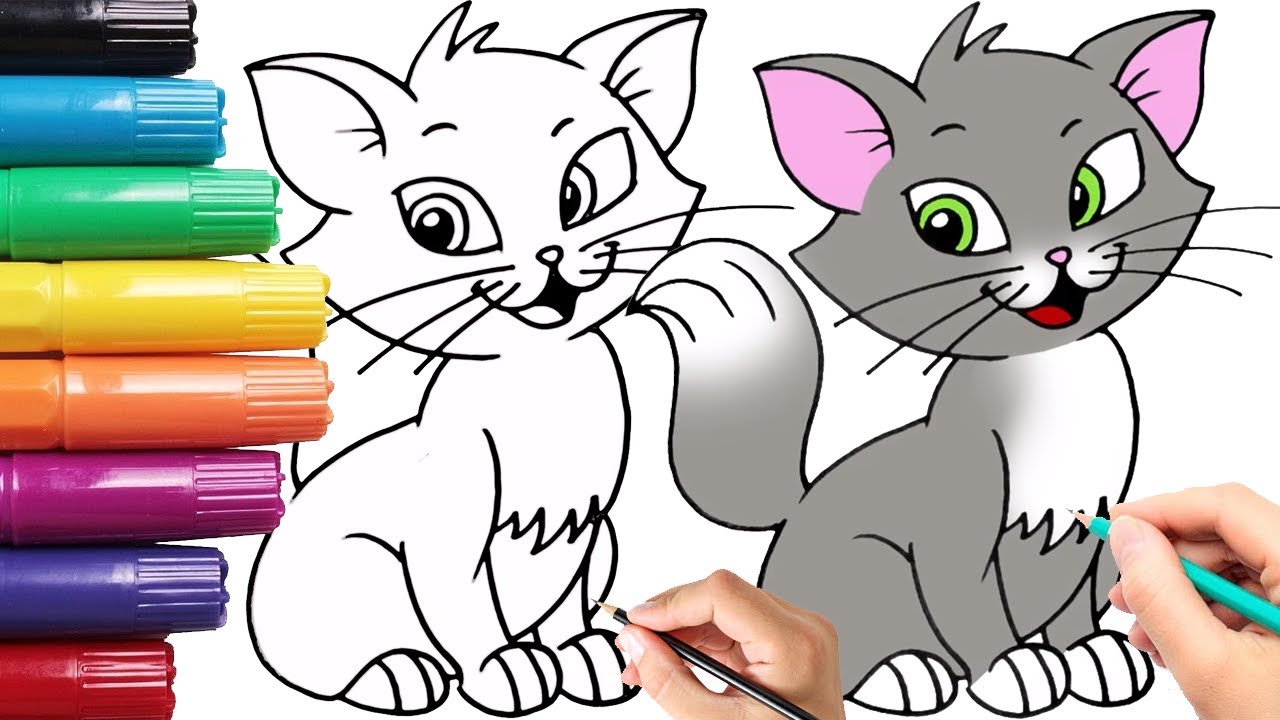How To Draw A Cat | Drawing Lesson - YouTube