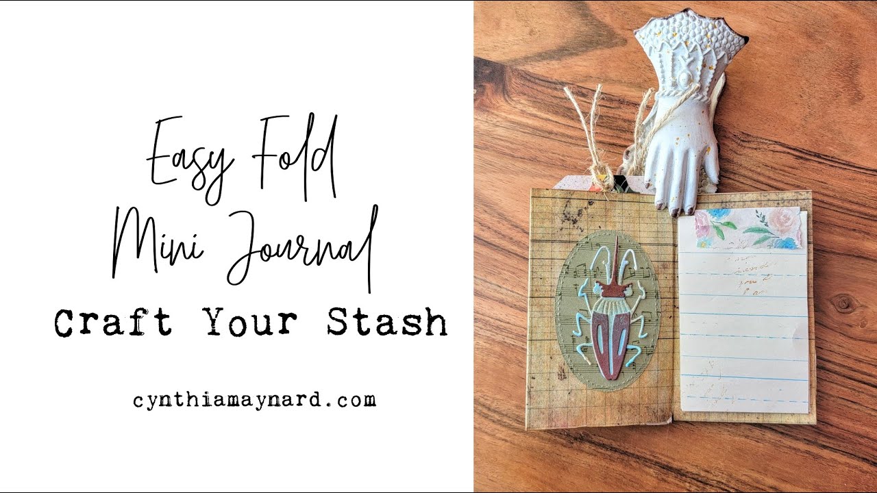EASY Fold Mini Journal from a Piece of Paper~ Craft Your Stash - YouTube