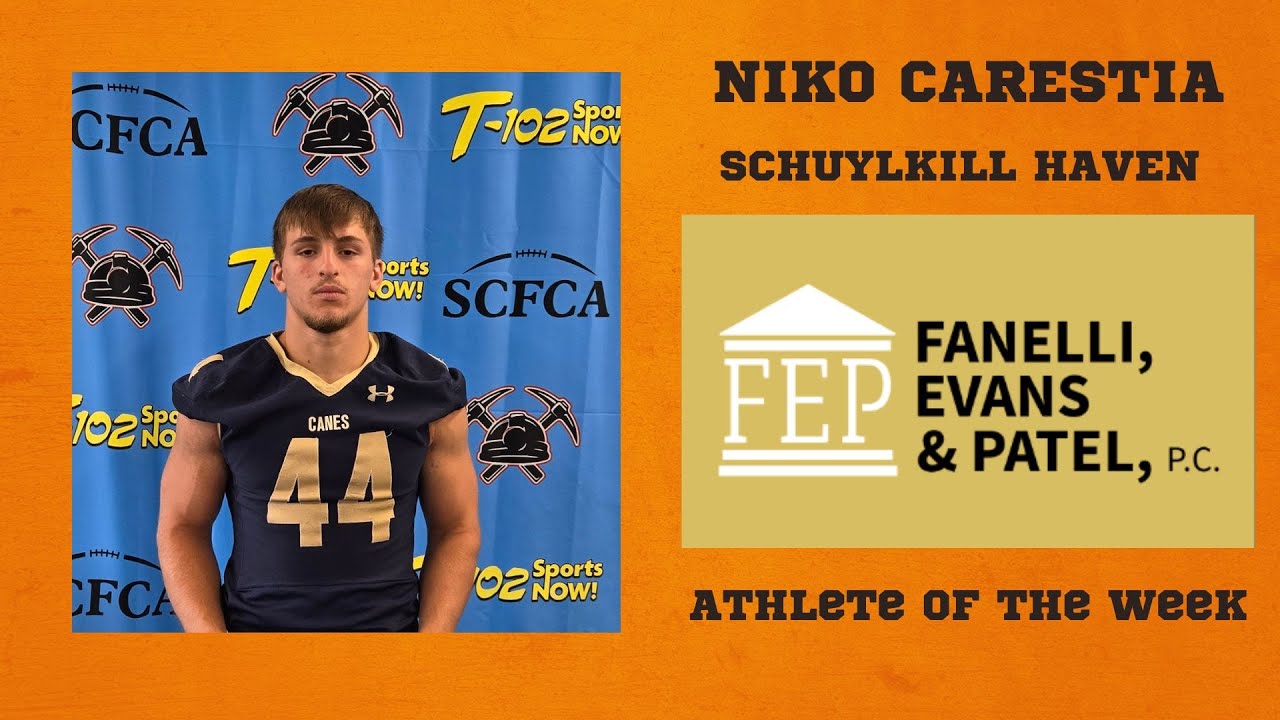 Niko Carestia, Schuylkill Haven - Fanelli, Evans & Patel T-102 Sports ...