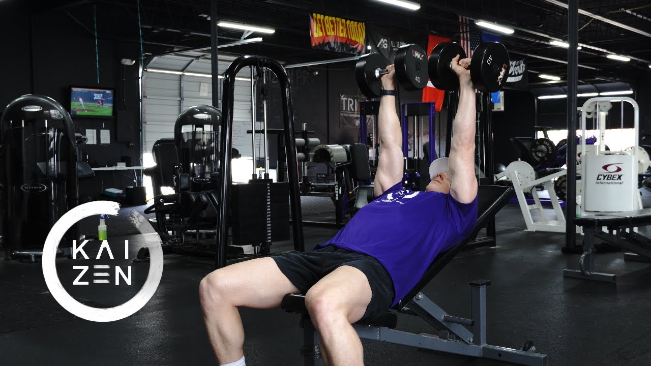 DB Incline Bench Press at 35 Degrees - YouTube