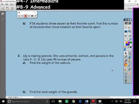10/09/18 6th grade LESSON 4.3 REAL WORLD RATIO - YouTube