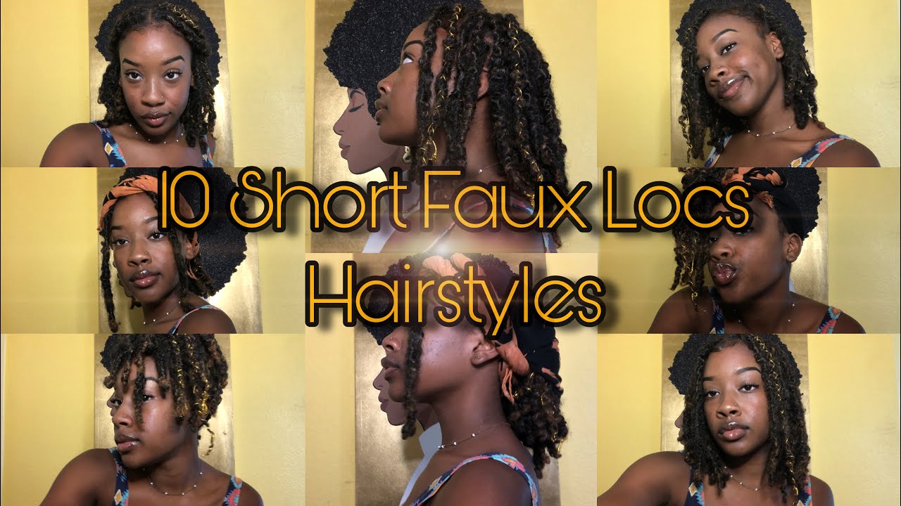 HOW TO: STYLE SHORT FAUX LOCS IN 5+ WAYS! - YouTube