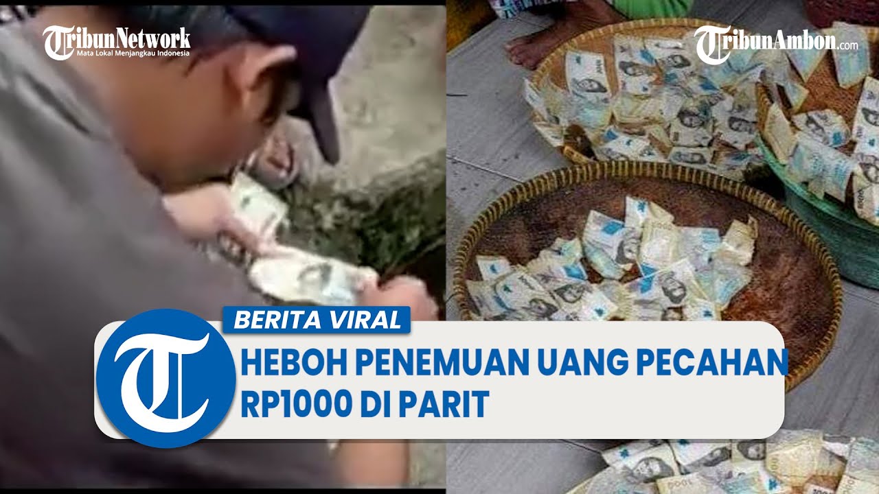 Viral Video Heboh Penemuan Uang Pecahan Rp1000 di Parit, Ini Penjelasan Sekdes - YouTube